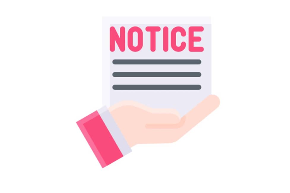 Contoh Notice Dan Tempatnya